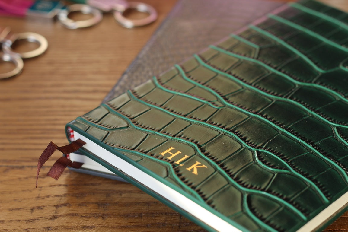 Personalised Leather Notebook | Snake or Crocodile Print – Butterfly.co.uk